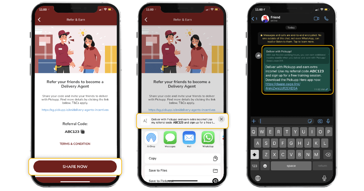 Pickupp delivery agents step-by-step referral guide